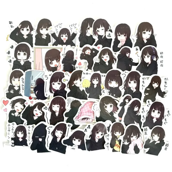 【Lejia】Cartoon Student Cheerlead Mini Stickers Crafts Toys Stickers ...