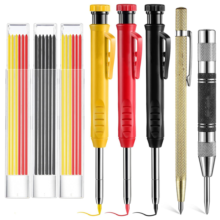 Carpentry Pencils Scriber Marking Tools with Automatic Center Punch ...