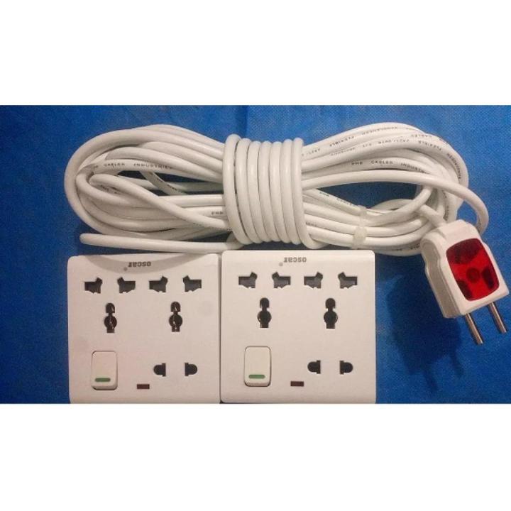 HIGH QUALITY MULTI PLUG 6 POINTE WITH 30 FEET CABLE | Daraz.com.bd