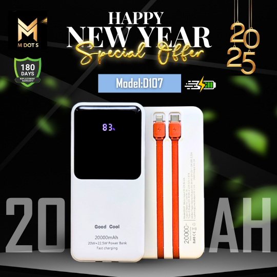 Good Cool Portable Fast Charging 20,000mAh Minimalistic Power Bank with ...