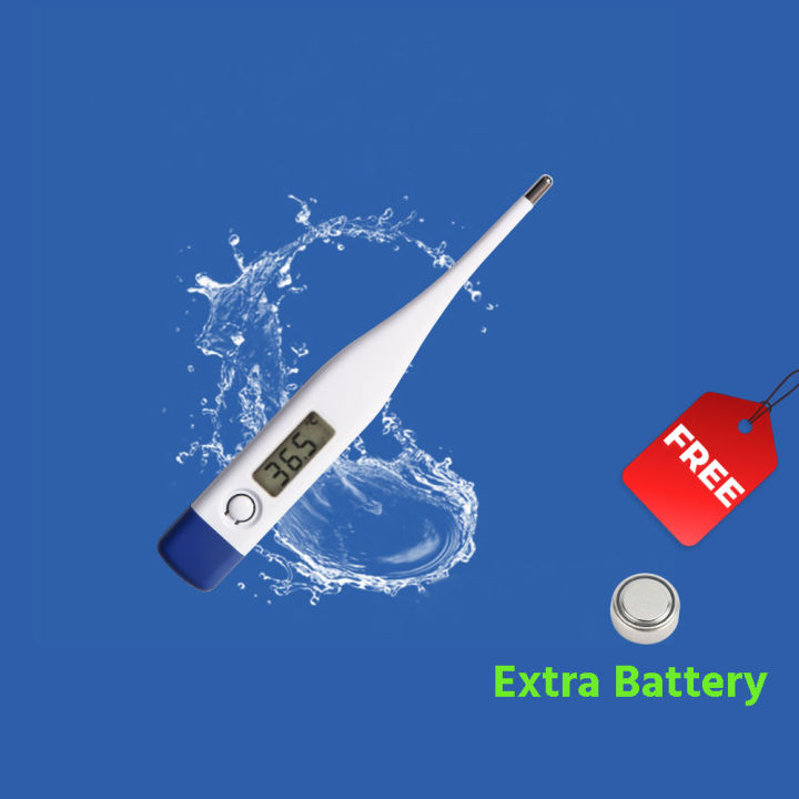 Digital Medical Thermometer with LCD Display Oral & Underarm Use Extra ...