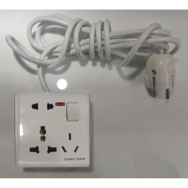 Multi Plug Custom Made Energy Super VIP 8 Pin 1 Gang Extension Socket ...