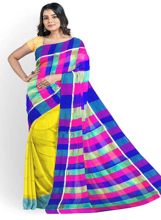 New Design Silk 12 Ha Saree For Womend | Daraz.com.bd