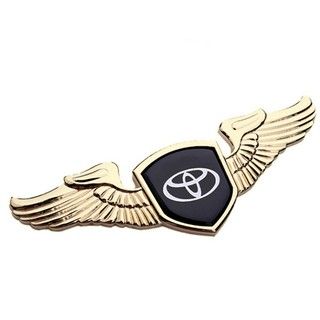 Toyota Car Front Emblem Angel Wings Badge Golden For Toyota | Daraz.com.bd