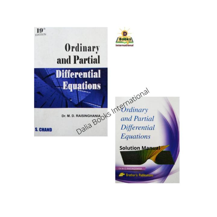 Ordinary And Partial Differential Equations Book Solution Manual By Dr M D Raisinghania