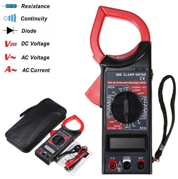 Digital Clamp Meter DT-266 For AC DC Electricity Ampere Measurement - Digital Multipurpose Clamp ...