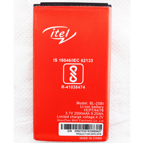 Mobile Battery for Itel BL-25Bi 2500mAh | Daraz.com.bd