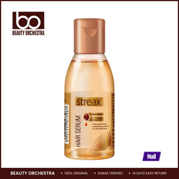 Streax Hair Serum Vitalised With Walnut Oil - 45ml | Daraz.com.bd