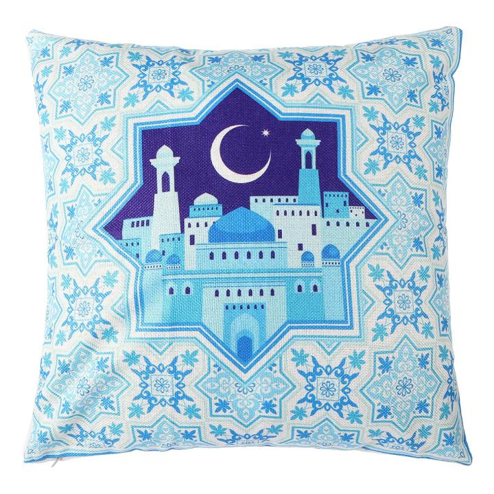 Softly Pillow Case Muslim Ramadan Style Cotton Linen Decoration 45*45CM ...