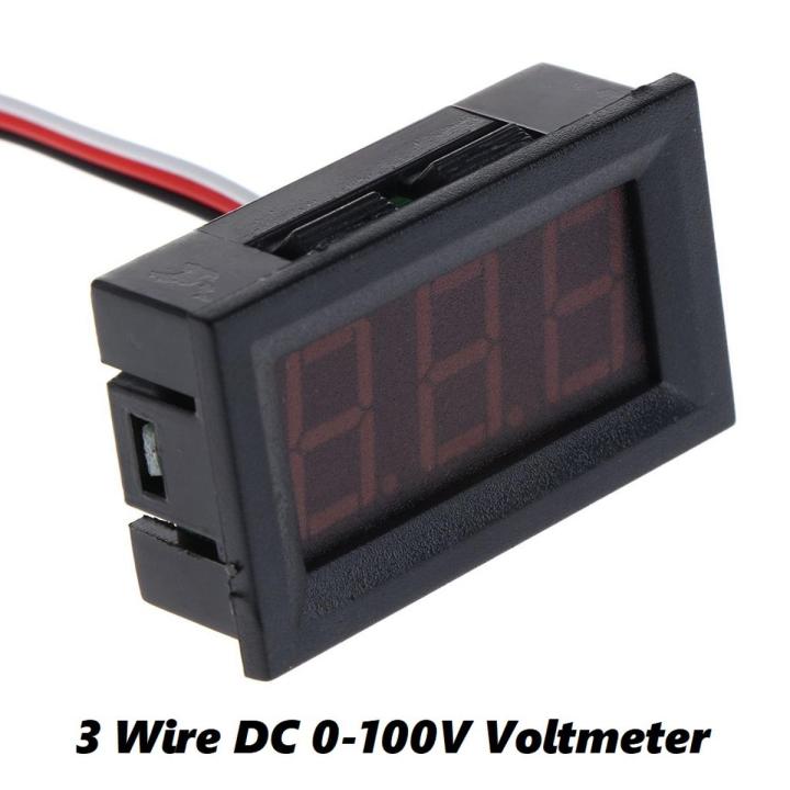 DC 0-100V 0.56″ Inch Digital Display Voltmeter Panel Mount Home Use Voltage Display 3 Wire ...