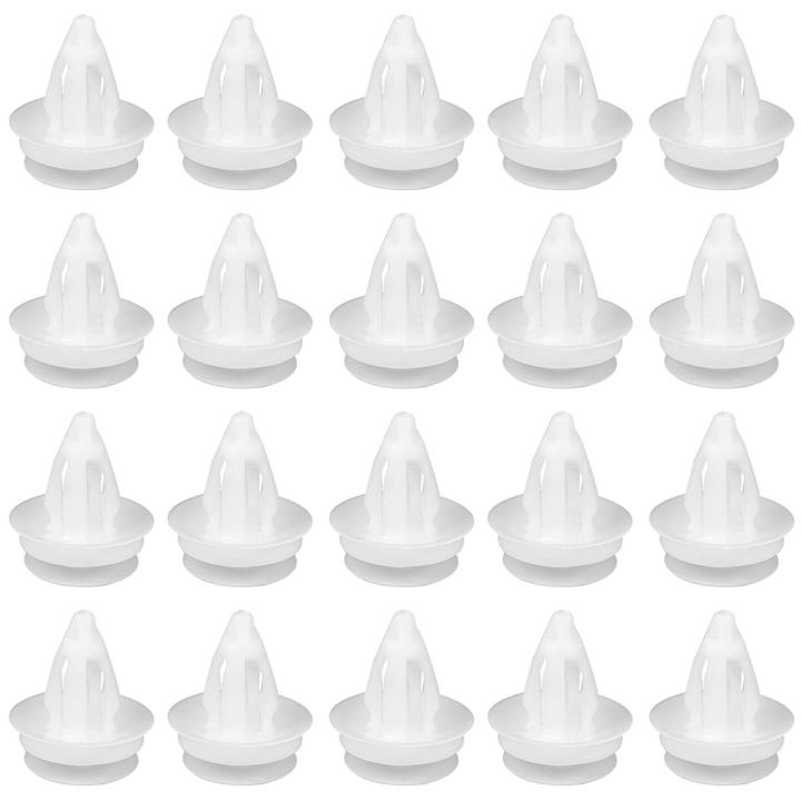 20Pcs Door Trim Panel Clip White Fasteners Rivet Retainer Push Pins For ...