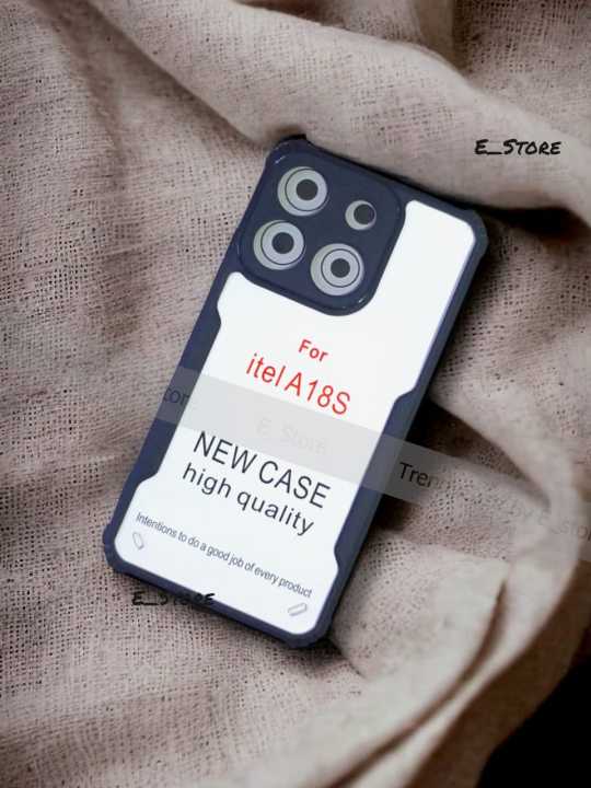 Itel A18s Edge-Reinforced Shockproof Cushion Back Clear Hybrid ...