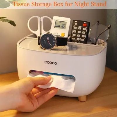 ECOCO Desktop Tissue Box Organizer Toilet Paper Towel Storage Holder ...