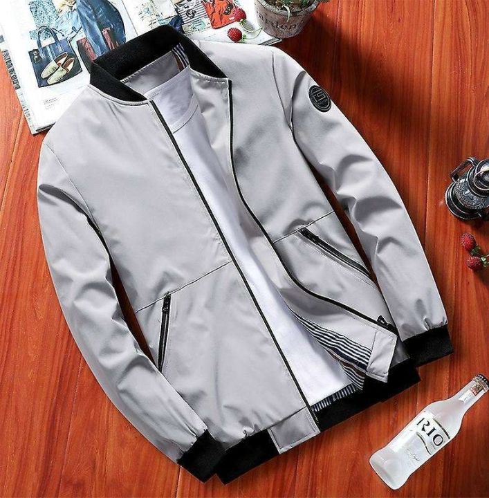 Synthetic gray colour Jacket for Men | Daraz.com.bd