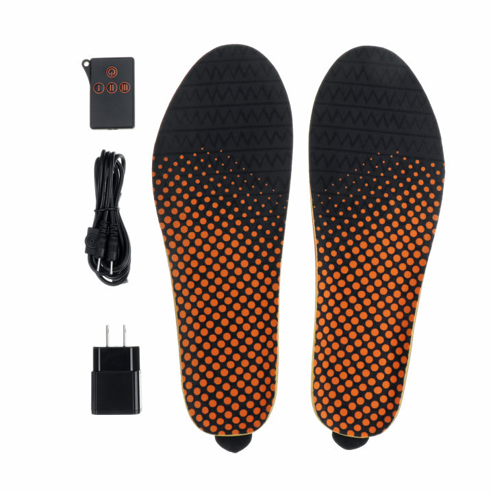 Useful 3.7V Rechargeable Electric Heated Insoles Warm Sock Winter ...