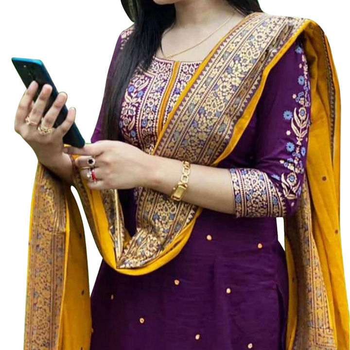 Unstitched Cotton Afsan Print Three Piece For Women - Classic ...