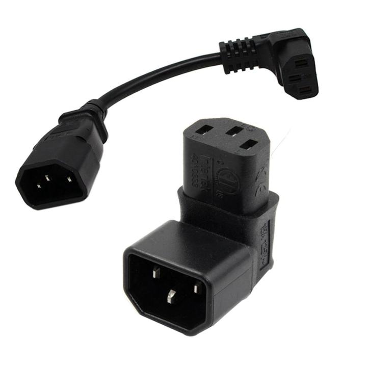 IEC Male C14 to Up Right Angled 90 Degree IEC Female C13 Power ...