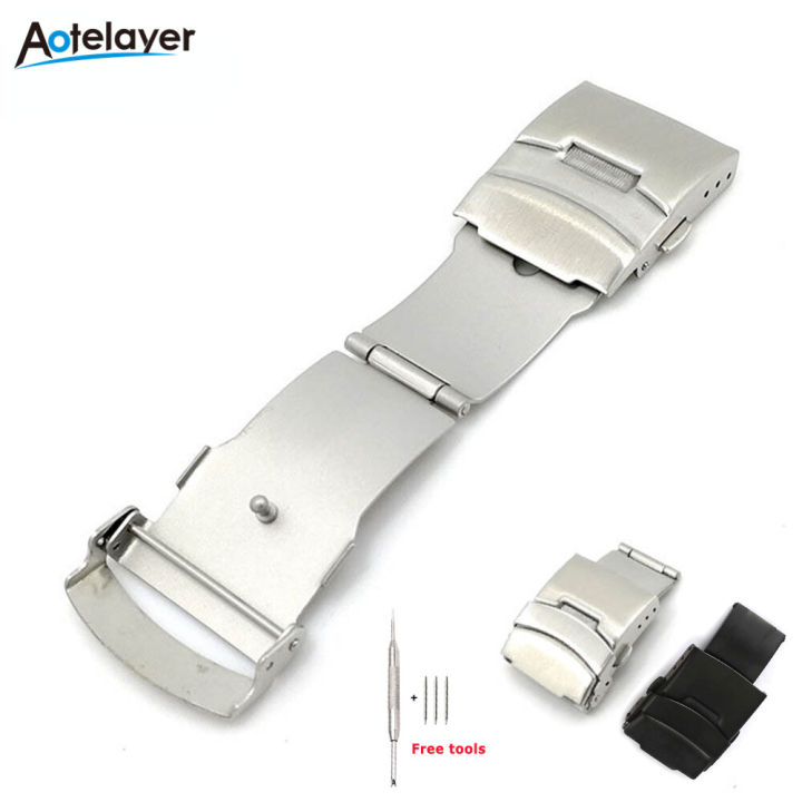 Aotelayer 16mm 18mm 20mm 22mm 24mm Stainless Steel Watch Band Buckle ...