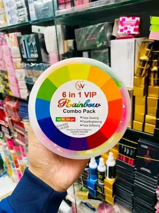 6 in 1 Vip Rainbow Combo Face Pack - 500 gm | Daraz.com.bd