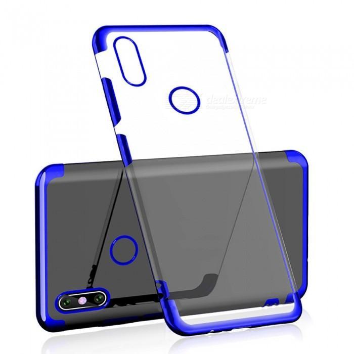 Tpu Back Cover for Redmi Note 6 Pro - Transparent And Blue | Daraz.com.bd