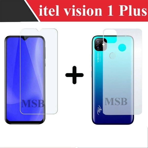 For iTel Vision 1 Plus 2-in-1 Combo Pack (Full Screen Protector ...