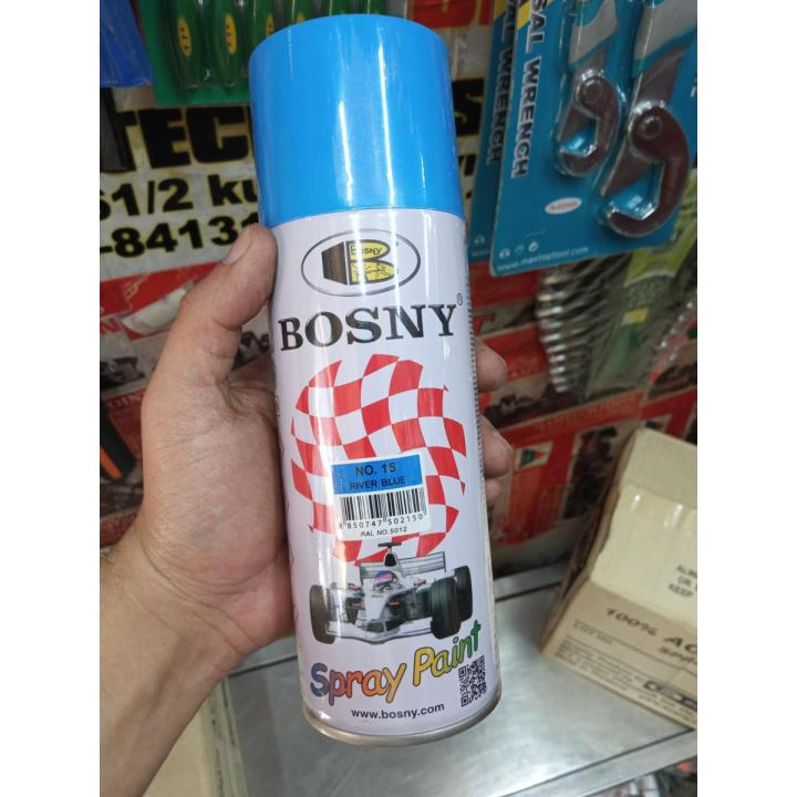Bosny spray paint 'RIVER BLUE Color NO.15' 400ML Good quality spray ...