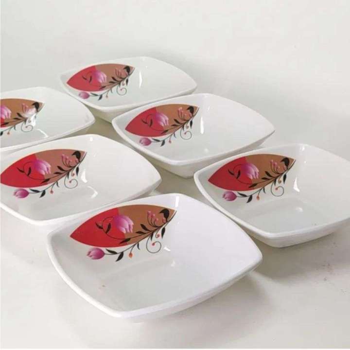 Melamine Bowl Square Shape 6 pieces Set. Melamine bati set. | Daraz.com.bd