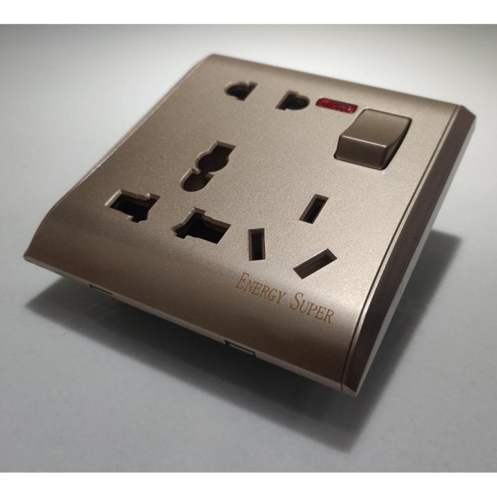 EnergySuper Gold 13A 6 Pin Multi Universal Socket Switch 6Pin | Daraz.com.bd