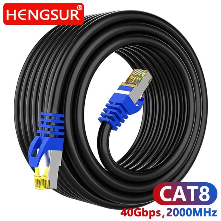 Gaming High Speed CAT 8 Ethernet Cable 40Gbps 2000MHz Internet Network ...