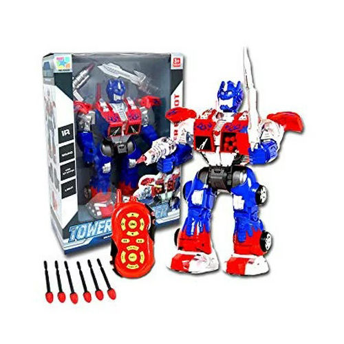 15" Transformer Robot (Tower Thunder) Toy From Remote Control Race to ...