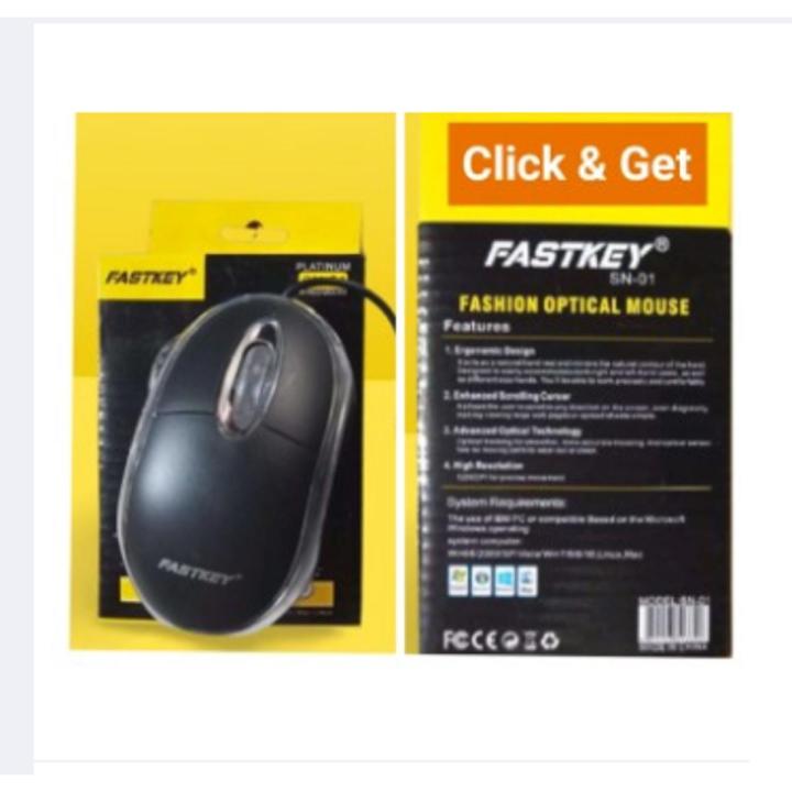 Fastkey Mouse For Laptop & Pc Usb Mouse Fastkey Mouse Lighting Mouse Wired Mouse By M.B Telicom ...