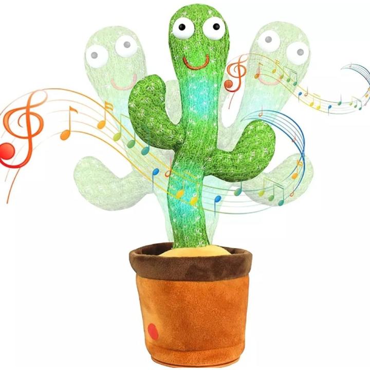 Vocoal Dancing Talking Cactus Plush Funny Electronic Shaking Cactus ...