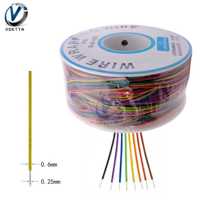 【VisioN Shop】8 Wrapping Wire B-30-1000 UL1423 0.25mm Tinned Solid PVC ...