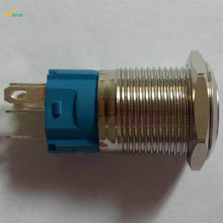 Green Led Self-reset Push Button Switch Metal Boat Car Switch 16mm ...