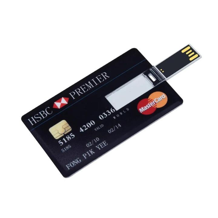 Bank Card Model Pen Drive Real Capacity Portable Gift USB Flash Drives ...