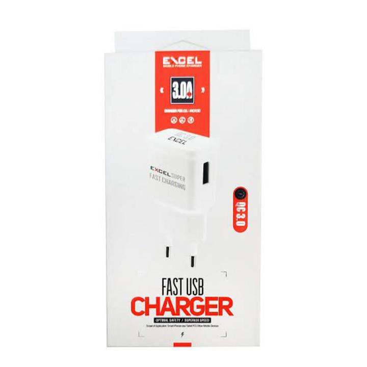 Excel QC 3.0 Fast Charger With Tape C/Tape B Cable - 3.0A | Daraz.com.bd