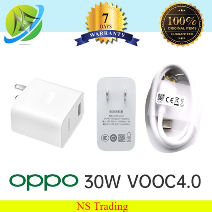 OPPO 30W VOOC flash charger adapter VOOC4.0 charger VC56HACH charging head, nano 6z 5g And ...