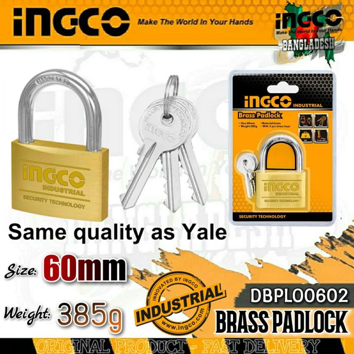 BRASS PADLOCK-60MM-INGCO | Daraz.com.bd