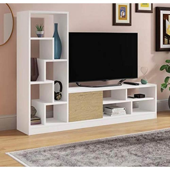 L shape TV Unit, TV Storage, Shelves, TV Stand, Media Storage | Daraz ...