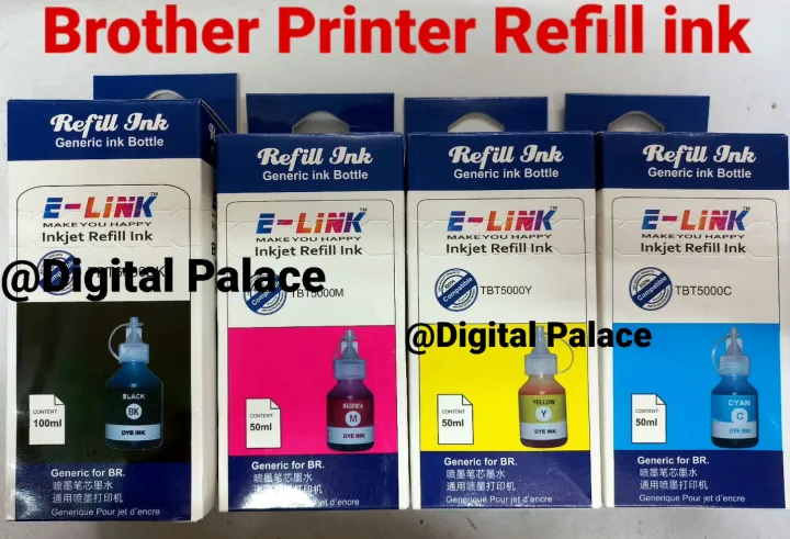 Brother Ink TBT6000 and TBT5000 Compatible for Printer T300, T500, T700 ...