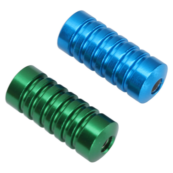 2pcs Aluminum Alloy Grip Prevent Slip Tattoo Handle Grips Green Blue 2 ...