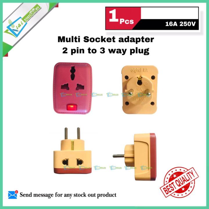 Multi Socket Plug Adapter With LED Indicator 1pcs | Daraz.com.bd