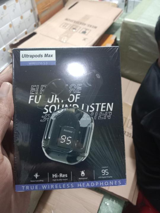 Ultra Pods max Earbuds Transparent TWS Bluetooth Earbuds BT Noise ...