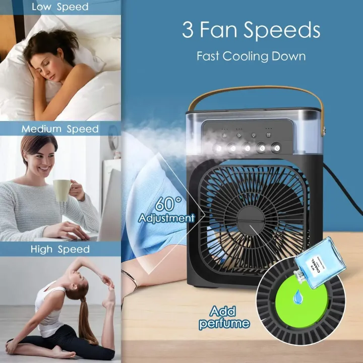 Misting Fan With Five Holes For Humidification Portable Handheld Fan ...