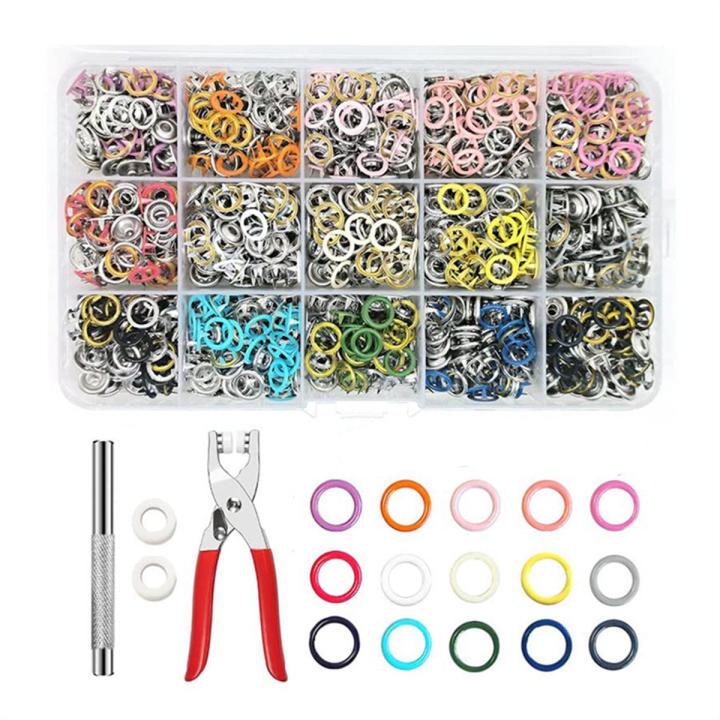 300 Sets Ring Snap Button Kit Metal Snaps with Snap Fastener Tool for Clothing,Crafting,Leather ...