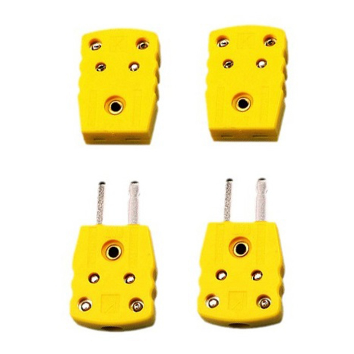 2 Pair K Type Male Female Thermocouple Plug Adapter Set Kit High ...