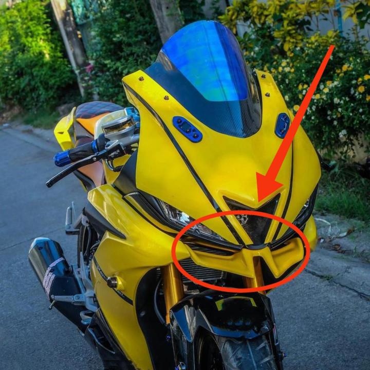 Motorcycle Front Winglet For YAMAHA R15 V3 Mini Winglet (Yellow ...