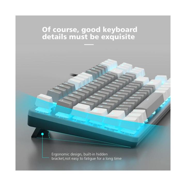 Aula F3287 Wired TKL Rainbow Mechanical Gaming Keyboard 80% compact ...