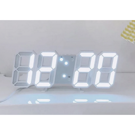 Snooze Function Abstract 12/24 Hour Display 3D LED Digital Alarm Wall ...