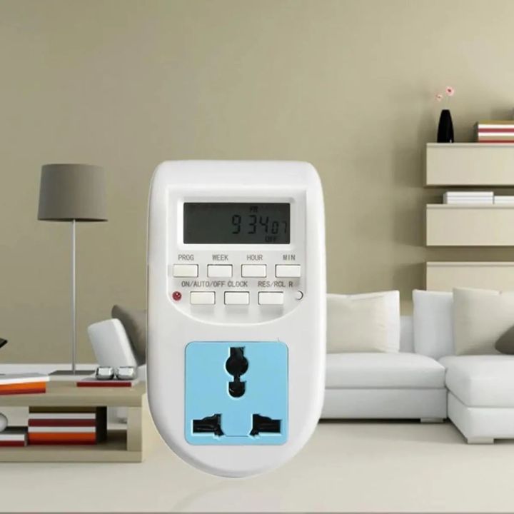 Al 06 Lcd Digital Display Eu Plug Programmable Precise Energy Saving Socket Timer For 220v